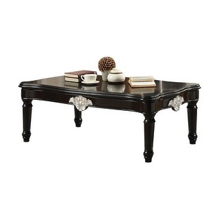 HomeRoots55" Black Rectangular Coffee Table - 55 - Bed Bath & Beyond - 38289677
